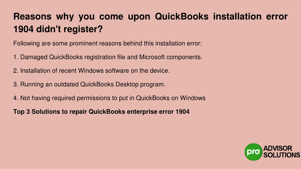 PPT - What is QuickBooks error 1904 and how to fix it? PowerPoint ... PPT - What is QuickBooks error 1904 and how to fix it? PowerPoint ...