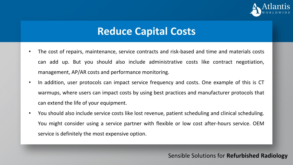 PPT - Reduce The Costs of Your Medical Imaging Equipment & Services ...