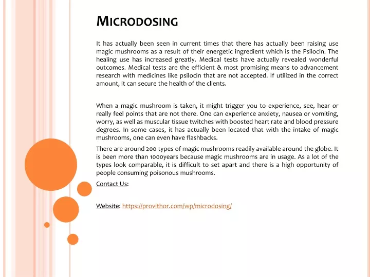 PPT - Microdosing PowerPoint Presentation, free download - ID:11373675