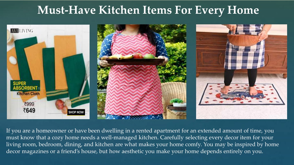 PPT - Must-Have Kitchen Items For Every Home PowerPoint Presentation ...