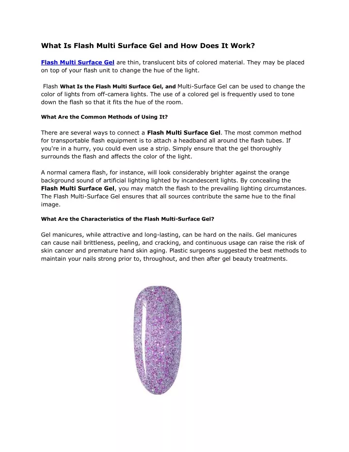 PPT - What Is Flash Multi Surface Gel PDF PowerPoint Presentation, free ...