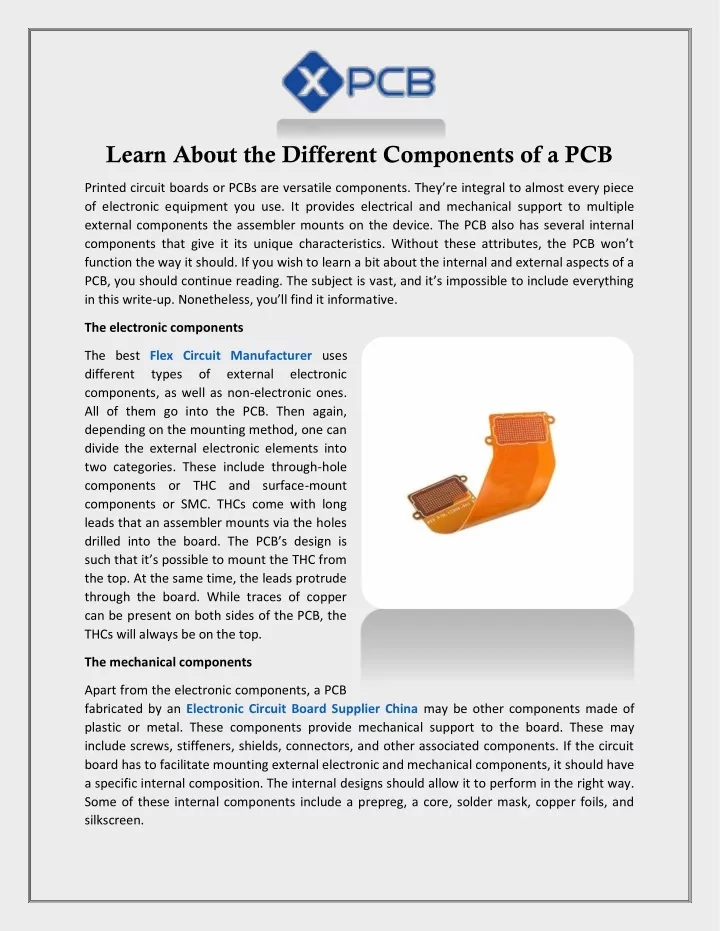 PPT - Learn About the Different Components of a PCB PowerPoint ...