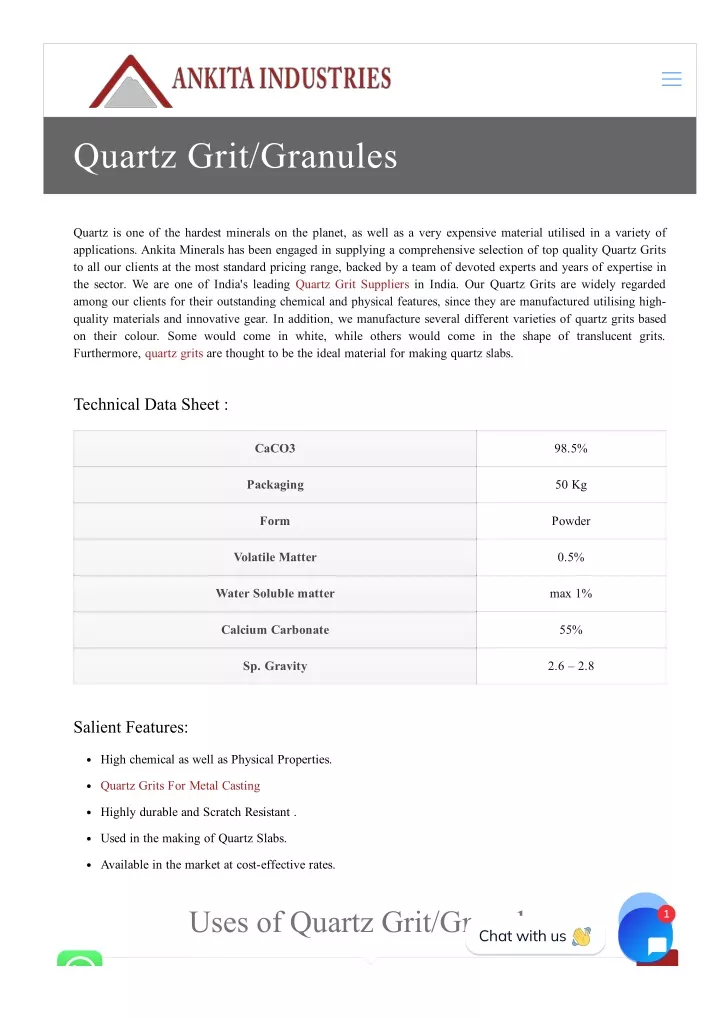 PPT Quartz Grit Suppliers In India PowerPoint Presentation Free ppt-quartz-grit-suppliers-in-india-powerpoint-presentation-free