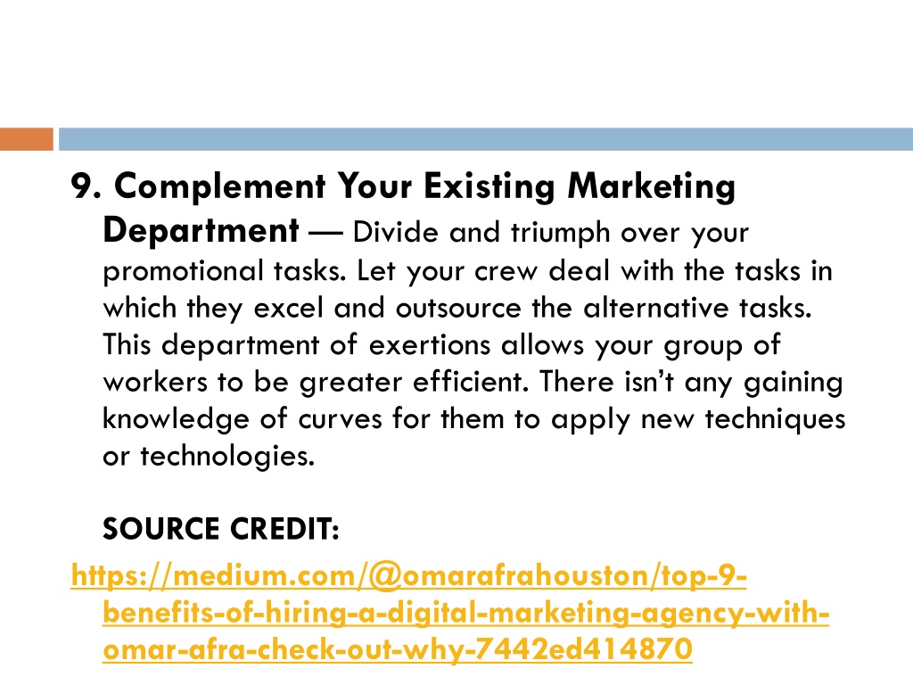 PPT - Top 9 Benefits Of Hiring a Digital Marketing Agency With Omar ...