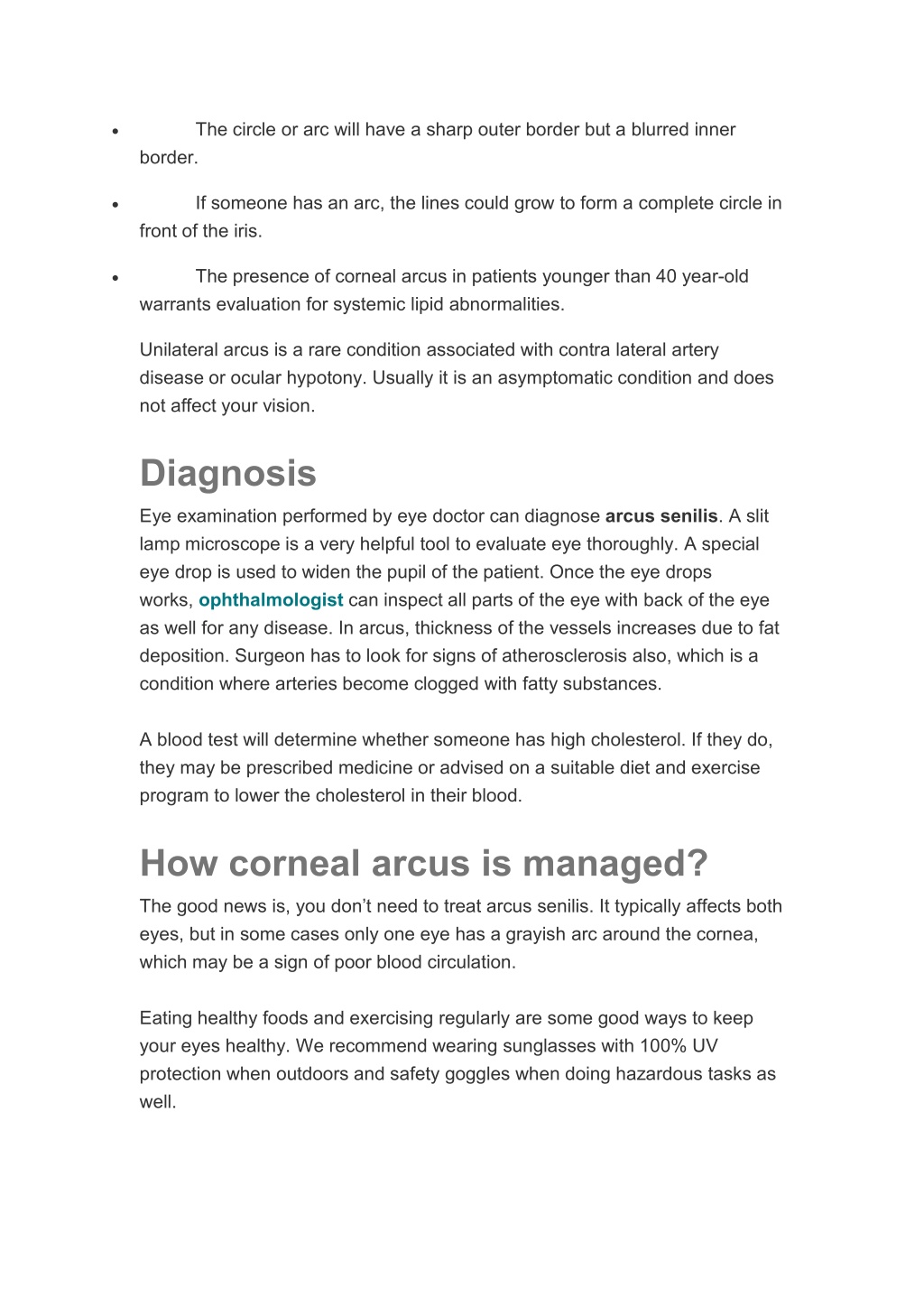 PPT - Corneal Arcus or Arcus senilis Causes Symptoms Diagnosis and ...