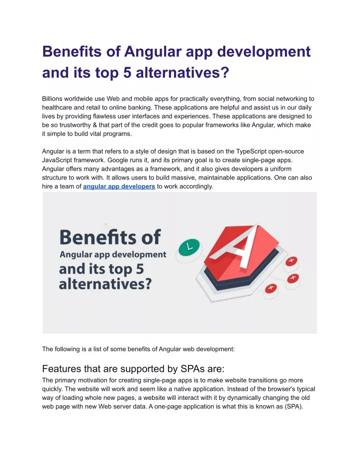 PPT - Benefits of Angular app development and its top 5 alternatives_.docx PowerPoint ...