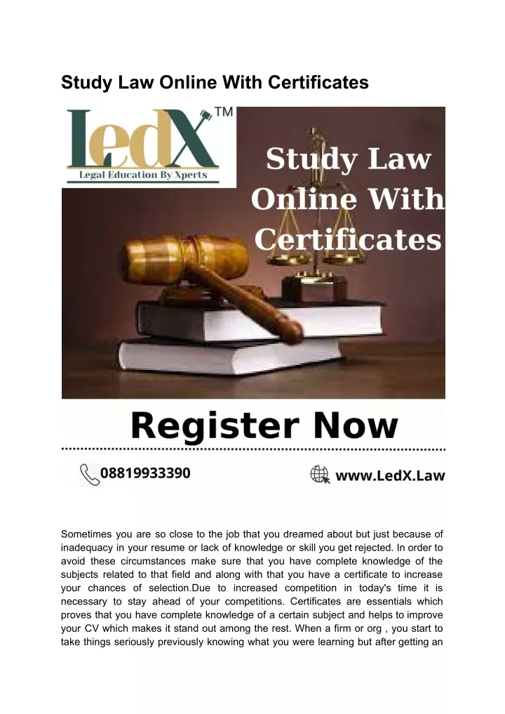 PPT - Study law Online With Certificates PowerPoint Presentation, free ...