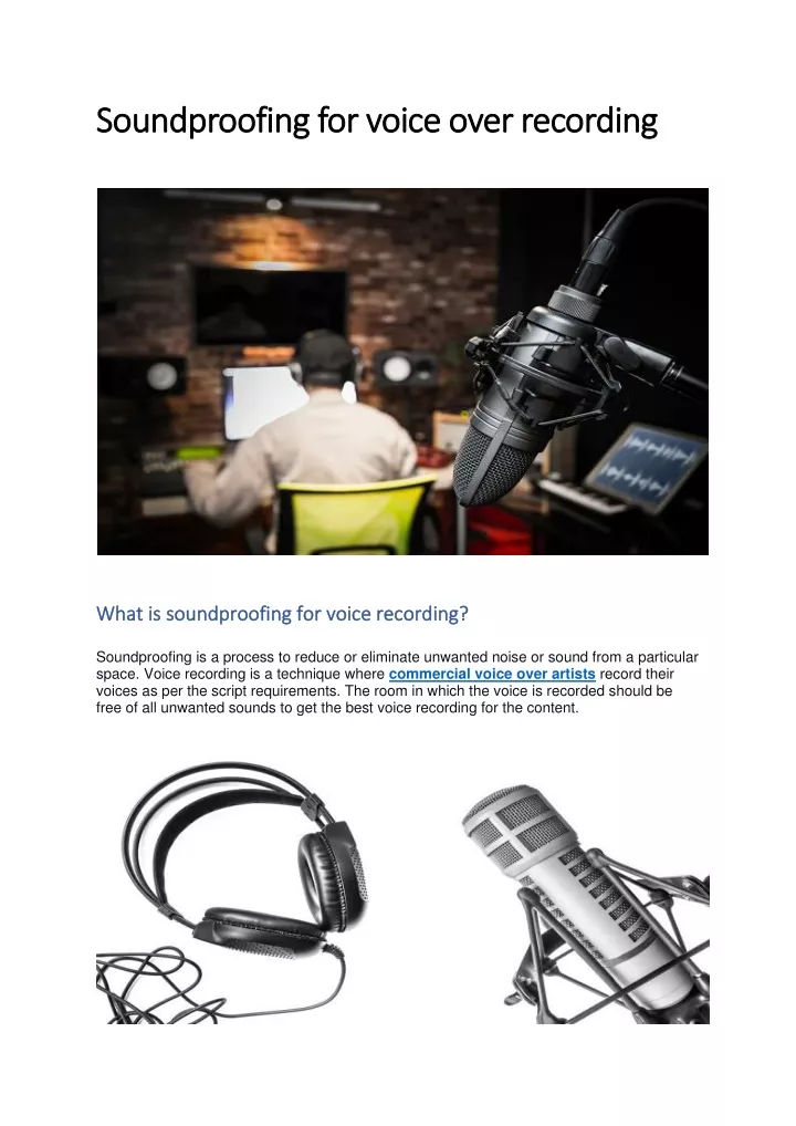 PPT - Commercial Voice Over Actor PowerPoint Presentation, free ...