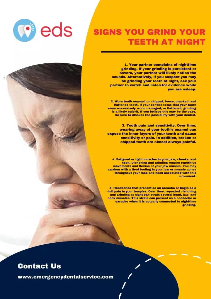 Ppt Signs You Grind Your Teeth At Night Emergency Dental Service