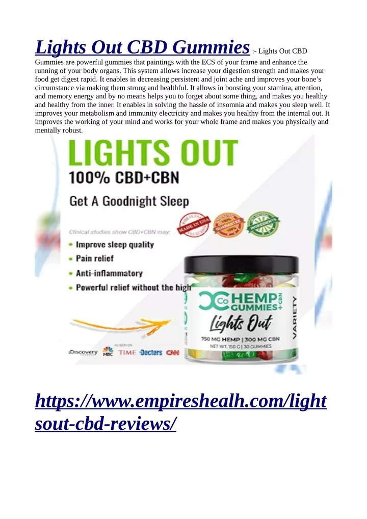 PPT - Light Out CBD Gummies PowerPoint Presentation, free download - ID ...