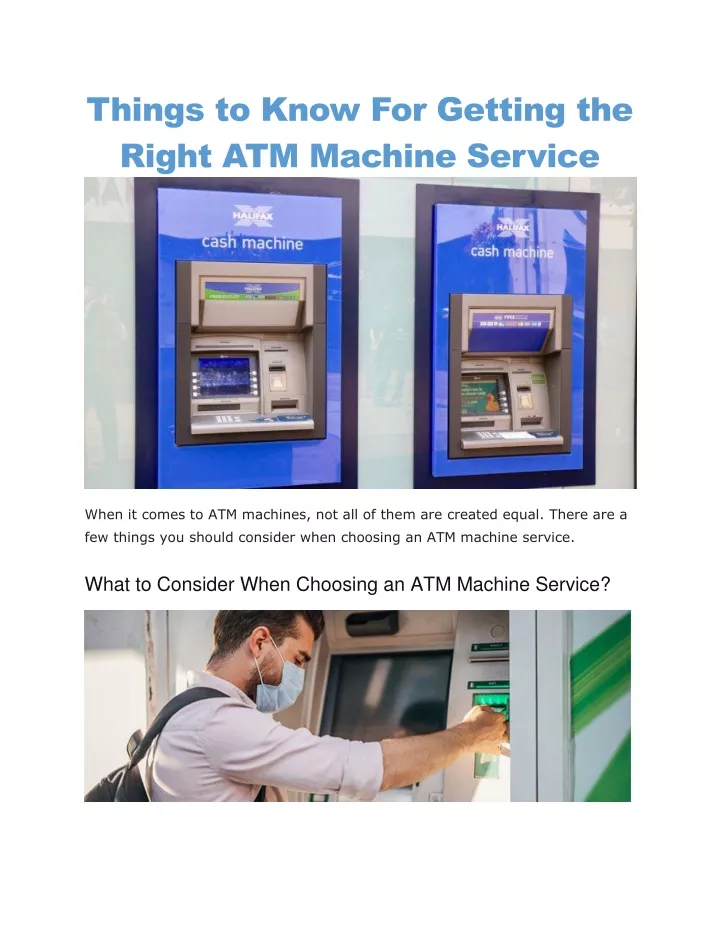 PPT - atm machine service PowerPoint Presentation, free download - ID ...