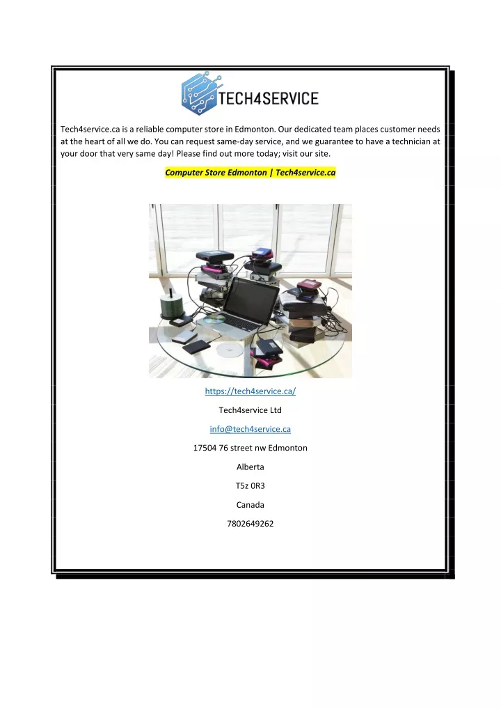 PPT - Computer Store Edmonton Tech4service.ca PowerPoint Presentation ...