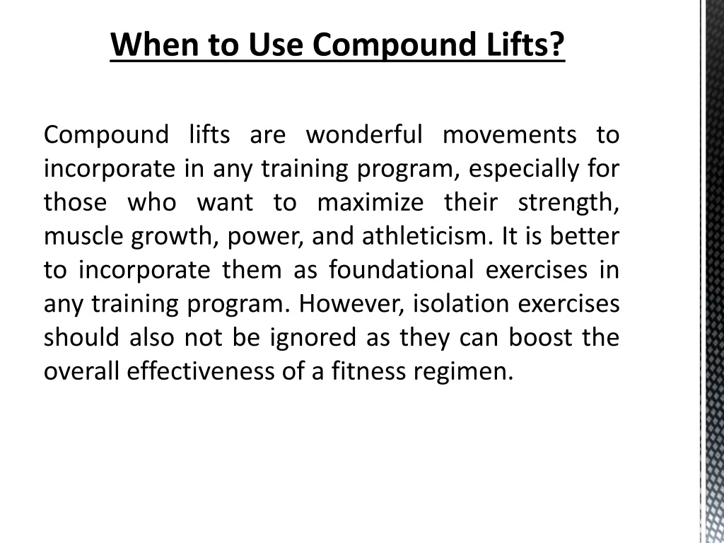 PPT - 15 Best Compound Lifts and Exercises to Gain Muscle Mass ...