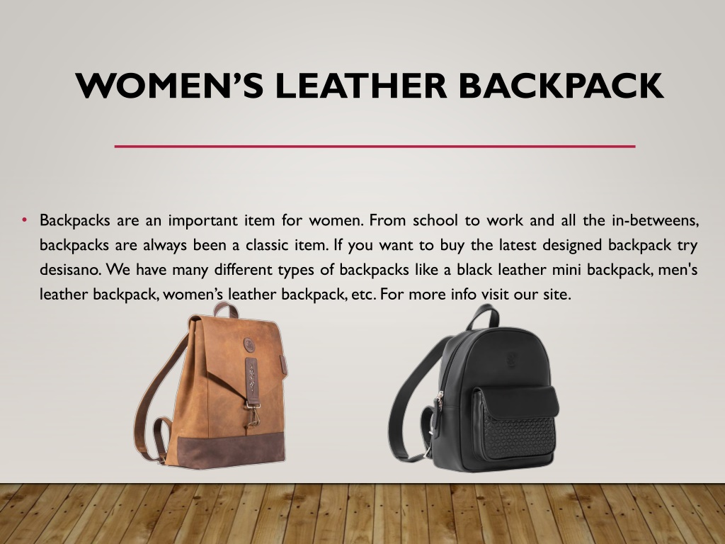 PPT - Buy cute black leather mini backpack online PowerPoint ...