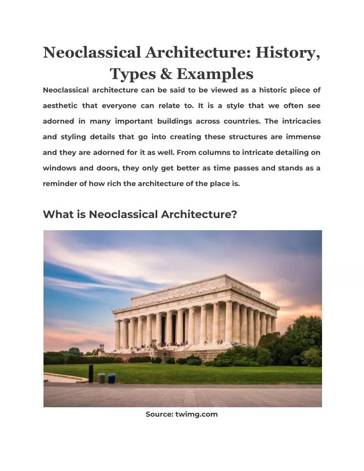 PPT - Neoclassical Architecture: History, Types & Examples PowerPoint ...