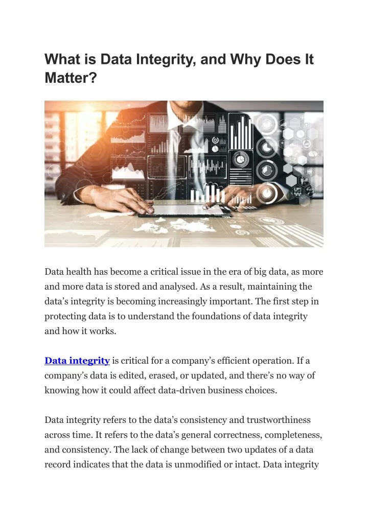 PPT - What is Data Integrity and Why Does It Matter PowerPoint ...