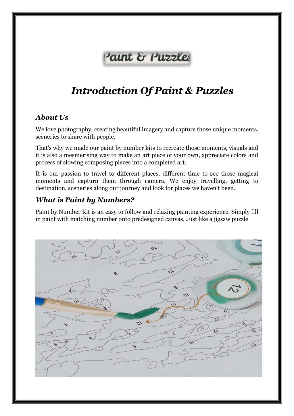 PPT - Introduction of Paint & Puzzles PowerPoint Presentation, free ...