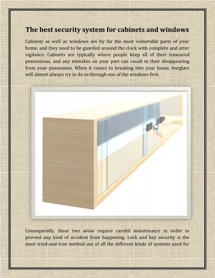 PPT - The best security system for cabinets and windows PowerPoint ...