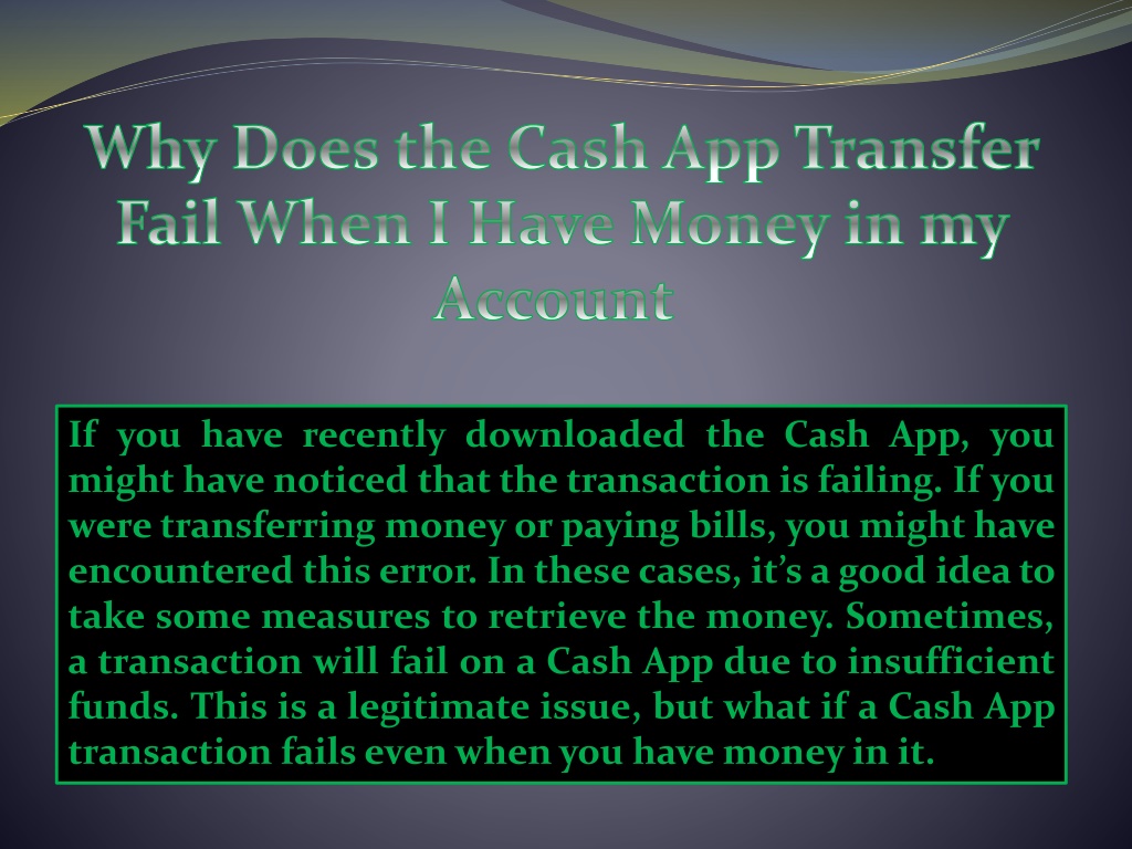 PPT - How to Fix Cash App Transfer Failed PowerPoint Presentation, free ...