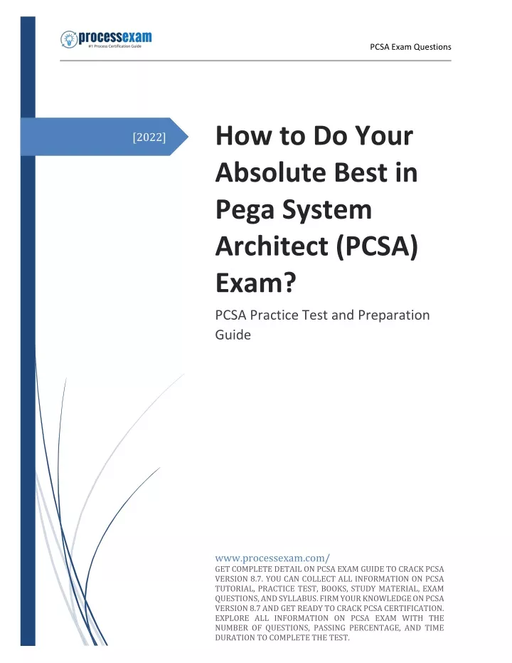 PPT - How to Do Your Absolute Best in Pega System Architect (PCSA) Exam ...