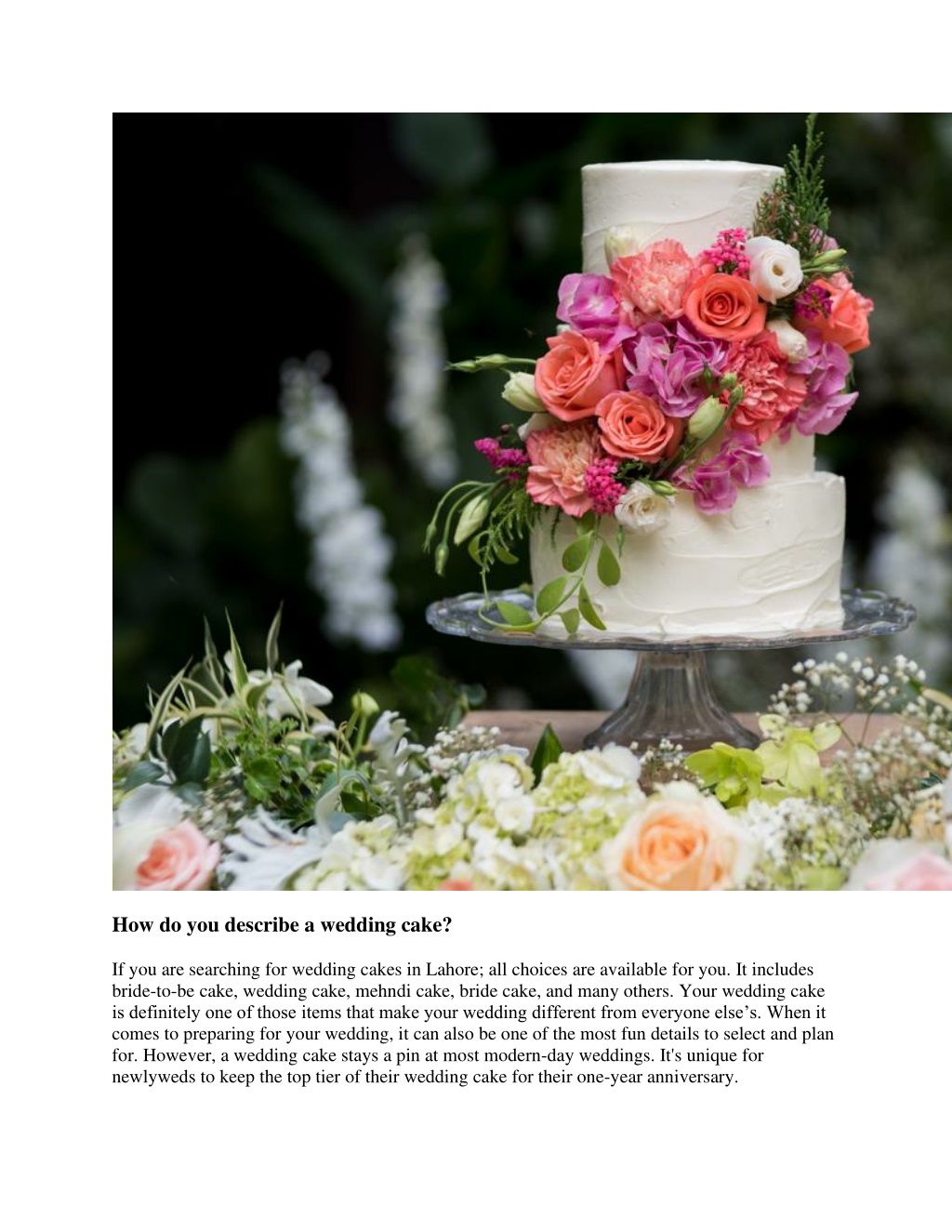 PPT - Let’s Celebrate Your Life Special Day with Wedding Cakes ...