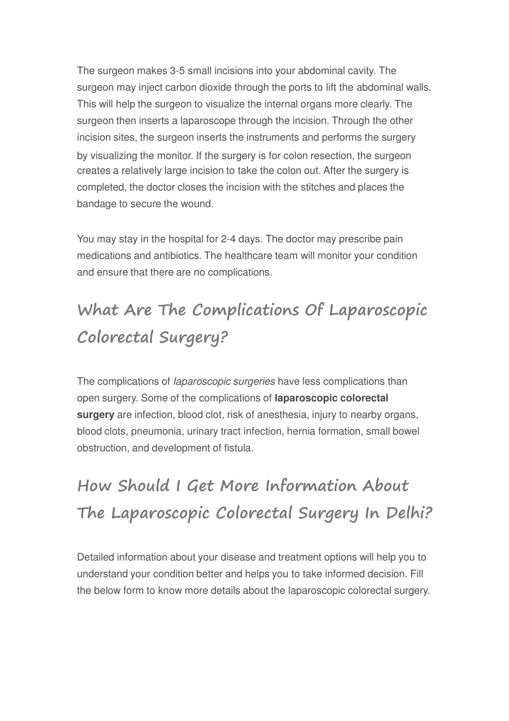 Ppt Laparoscopic Colorectal Surgery In Delhi By Dr Neeraj Goel