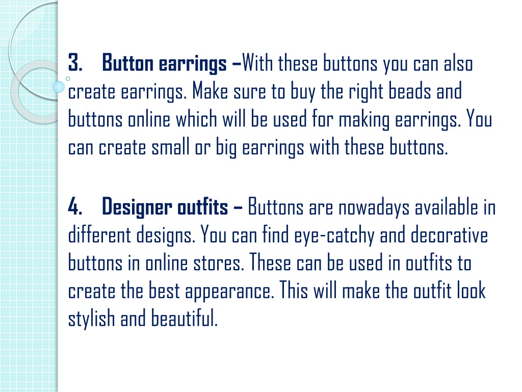 PPT - Buy Designer Buttons Online And Make The Outfits Look Trendy ...