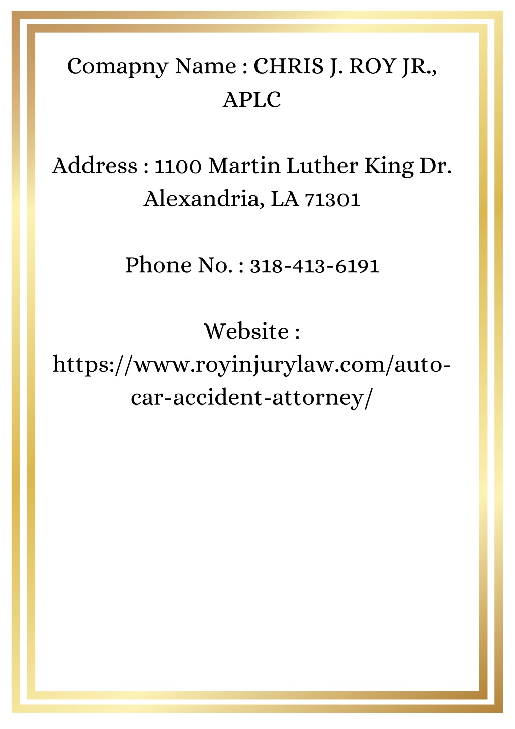 PPT - Best Auto Accident Attorney Alexandria, LA PowerPoint ...