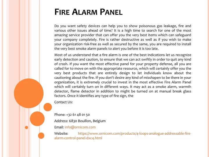 PPT - Fire Alarm Panel PowerPoint Presentation, free download - ID:11408668