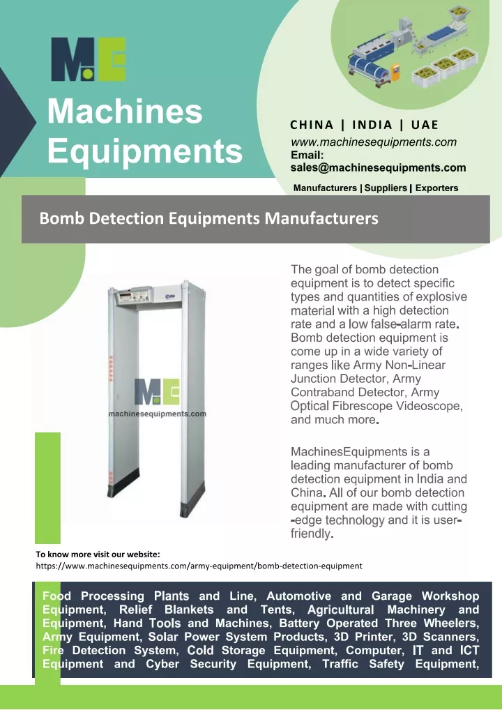 PPT - Bomb Detection Equipments Manufacturers PowerPoint Presentation ...