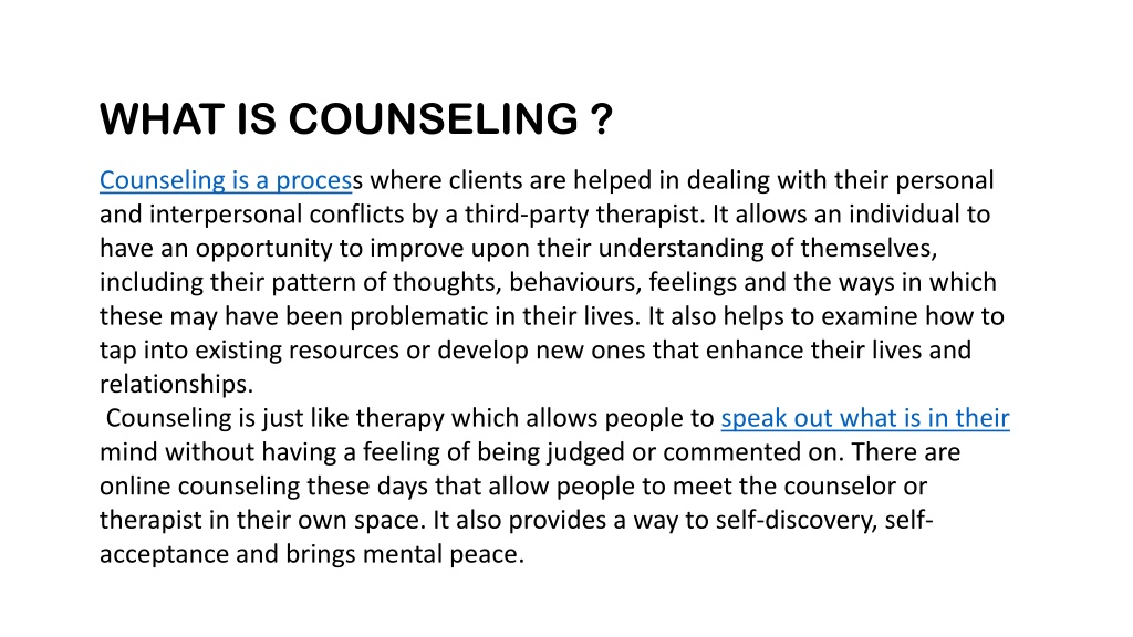 PPT - What Is Counseling - Desert Consulting PowerPoint Presentation ...