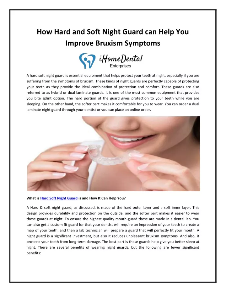PPT - How Hard and Soft Night Guard can Help You Improve Bruxism ...