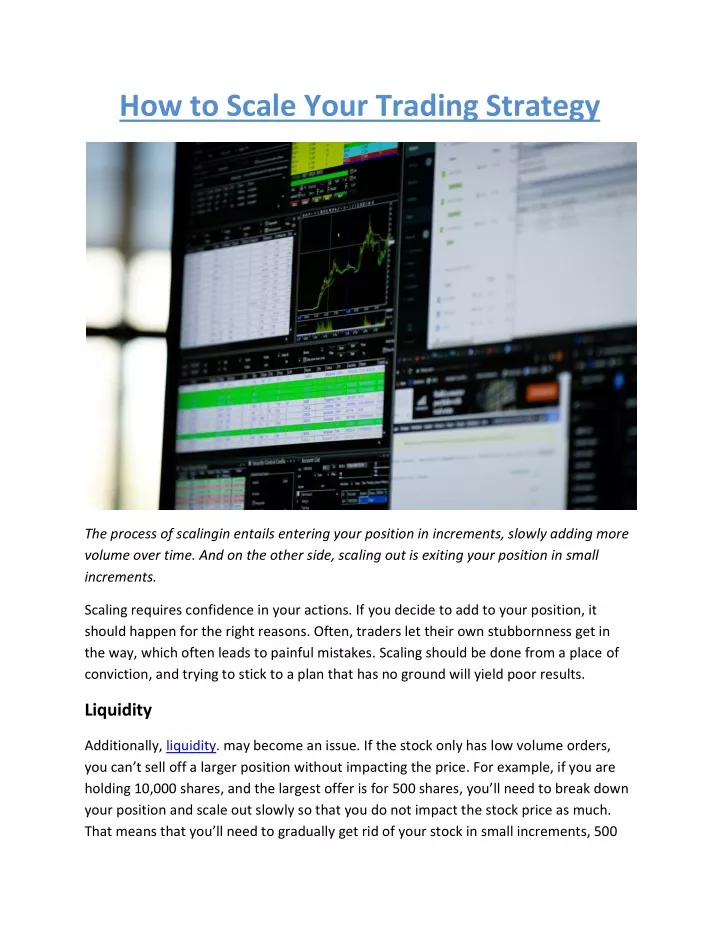 PPT - How to Scale Your Trading Strategy PowerPoint Presentation, free ...