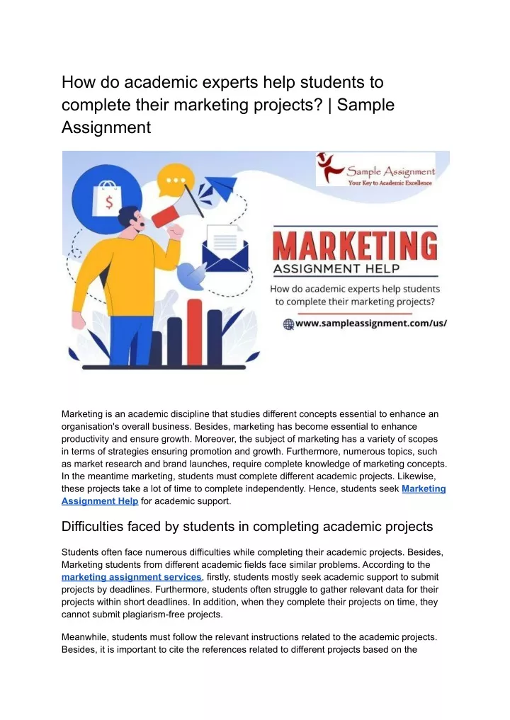 PPT - How do academic experts help students to complete their marketing ...