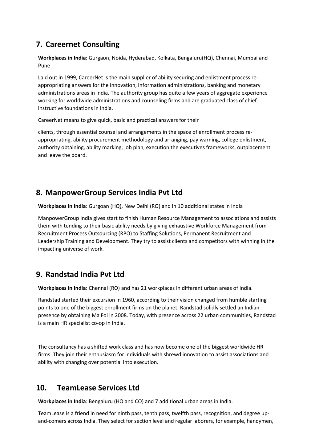 PPT - Top 10 HR Companies in Delhi NCR PowerPoint Presentation, free ...