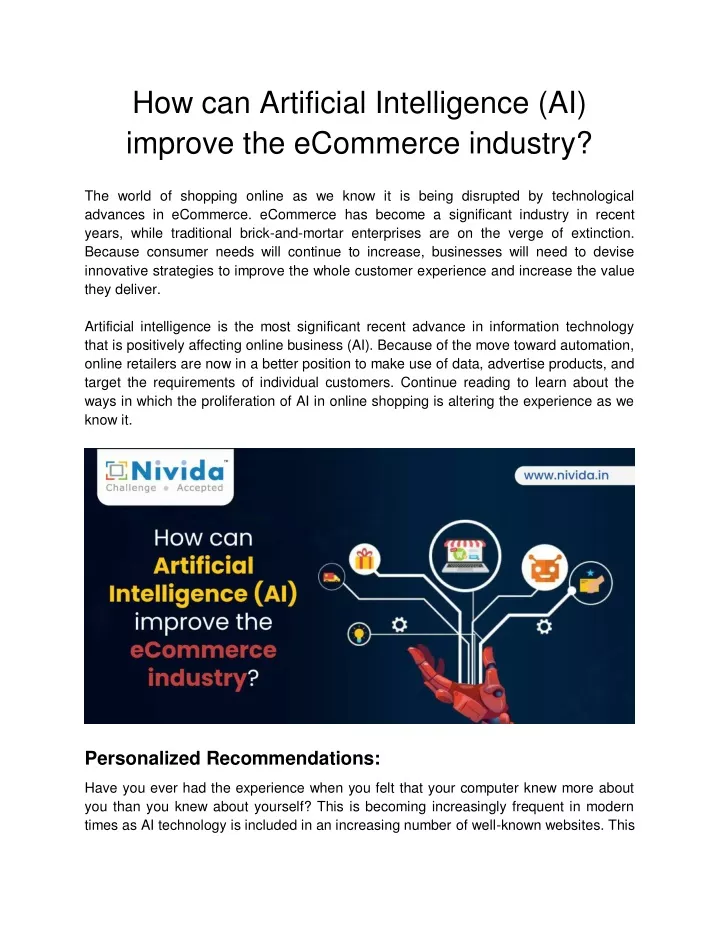PPT - How can Artificial Intelligence (AI) improve the eCommerce industry PowerPoint ...