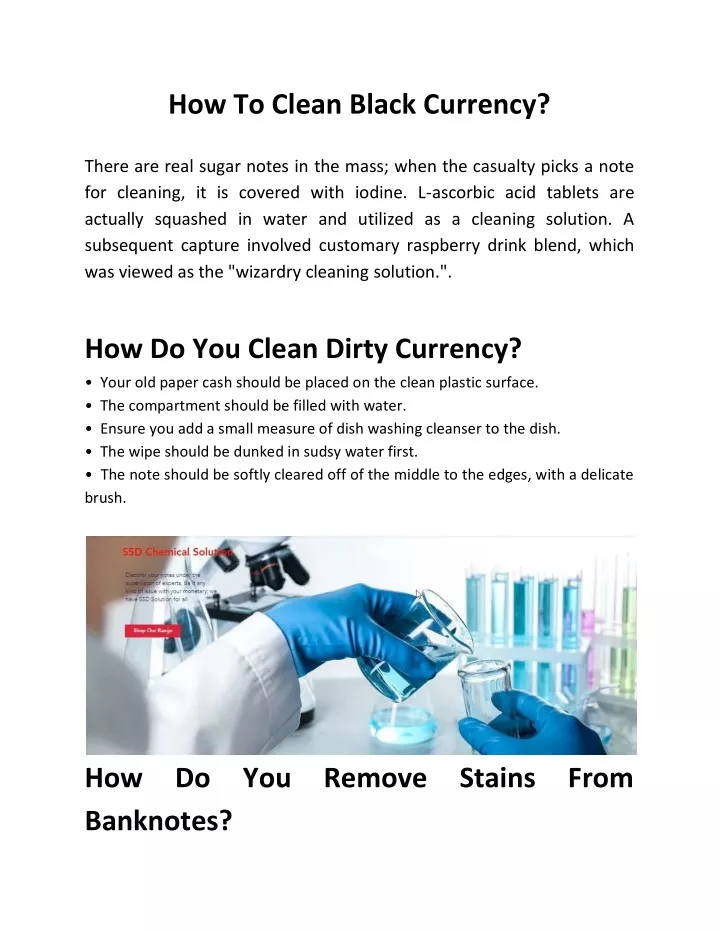 PPT - How To Clean Black Currency PowerPoint Presentation, free ...