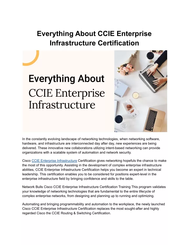 PPT - Everything About CCIE Enterprise Infrastructure Certification ...