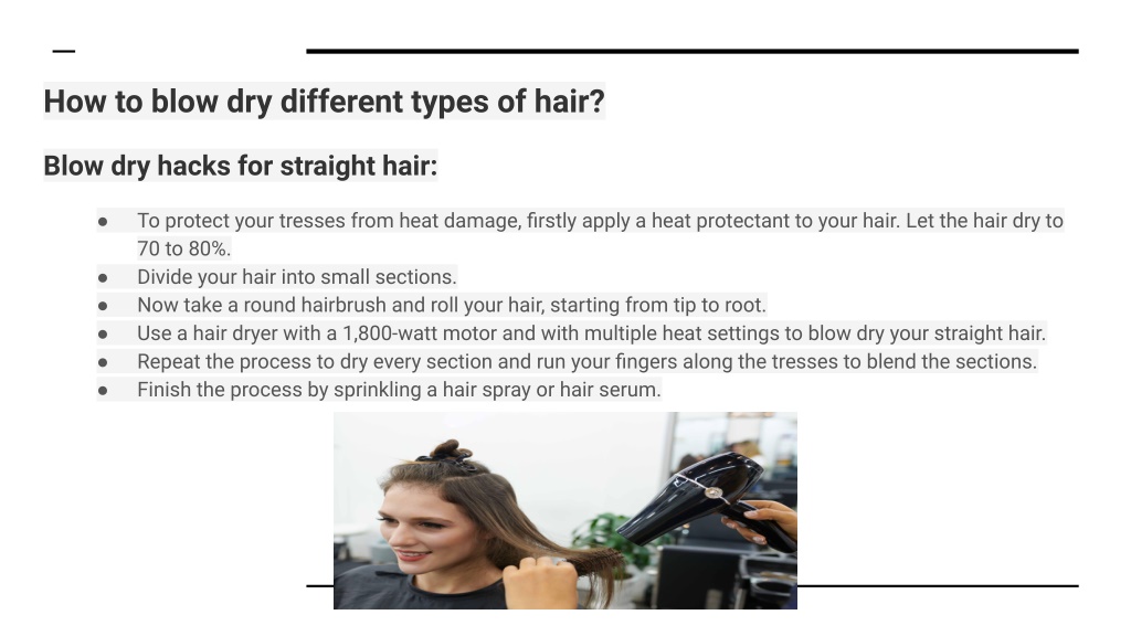 Ppt How To Blow Dry Hair At Home A Complete Guide Powerpoint