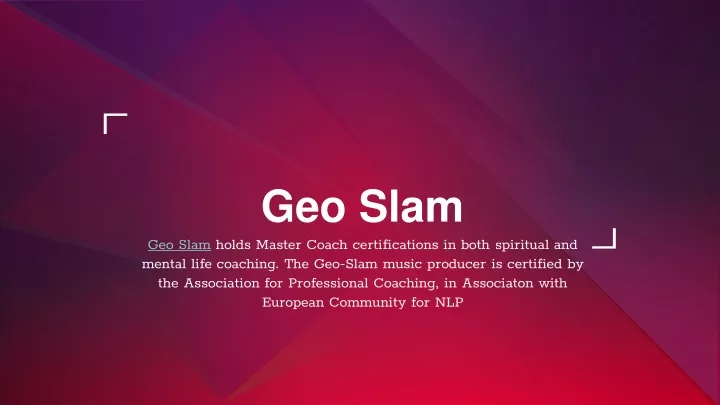 PPT - Geo Slam teilt den 5-Schritte-Coaching-Prozess PowerPoint ...