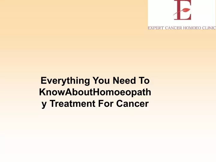 PPT - Everything You Need To Know About Homoeopathy Treatment For ...