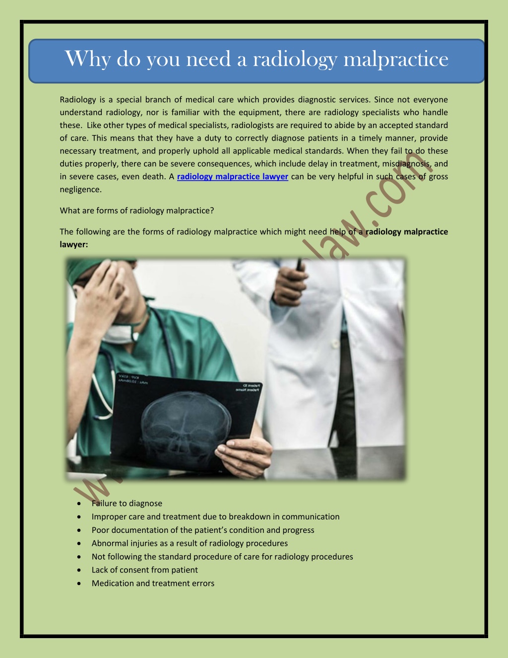 PPT - Why do you need a radiology malpractice lawyer? PowerPoint ...