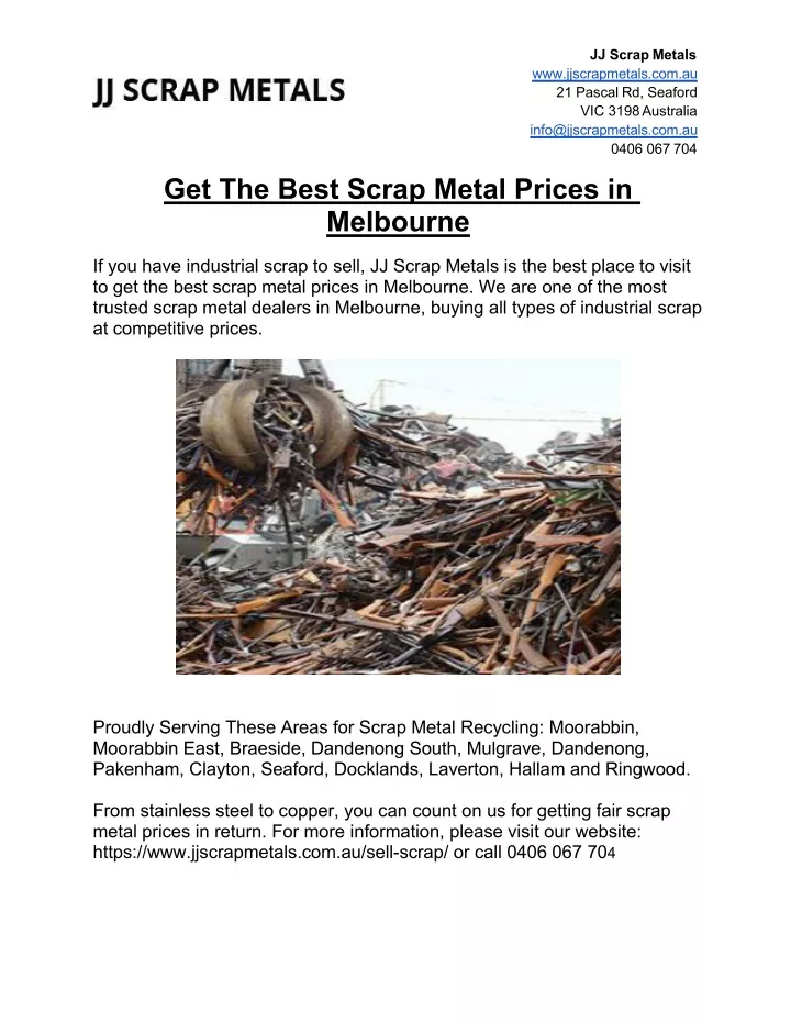 PPT - Get The Best Scrap Copper Prices In Melbourne PowerPoint ...