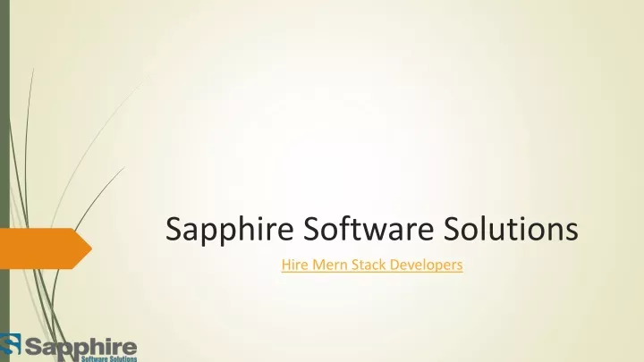 PPT - Hire Mern Stack Developers | Sapphire PowerPoint Presentation ...