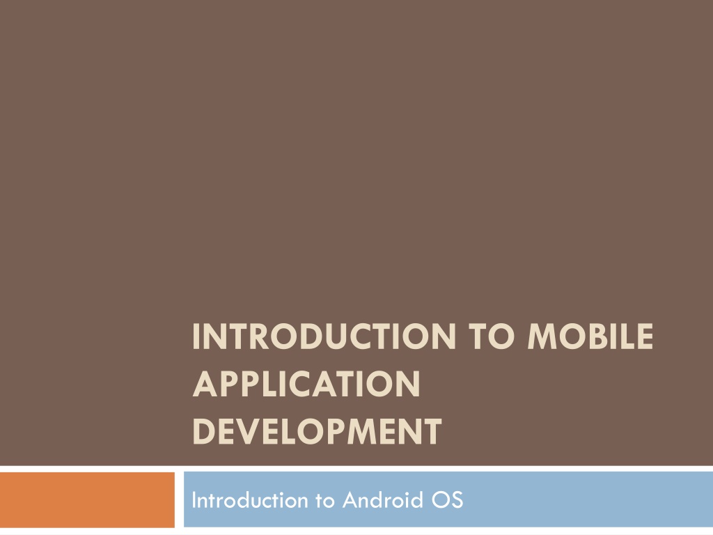 PPT - Android lecture 1 PowerPoint Presentation, free download - ID ...