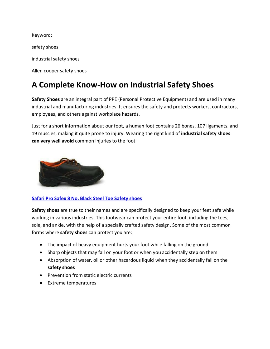 PPT - A Complete Know-How on Industrial Safety Shoes PowerPoint ...
