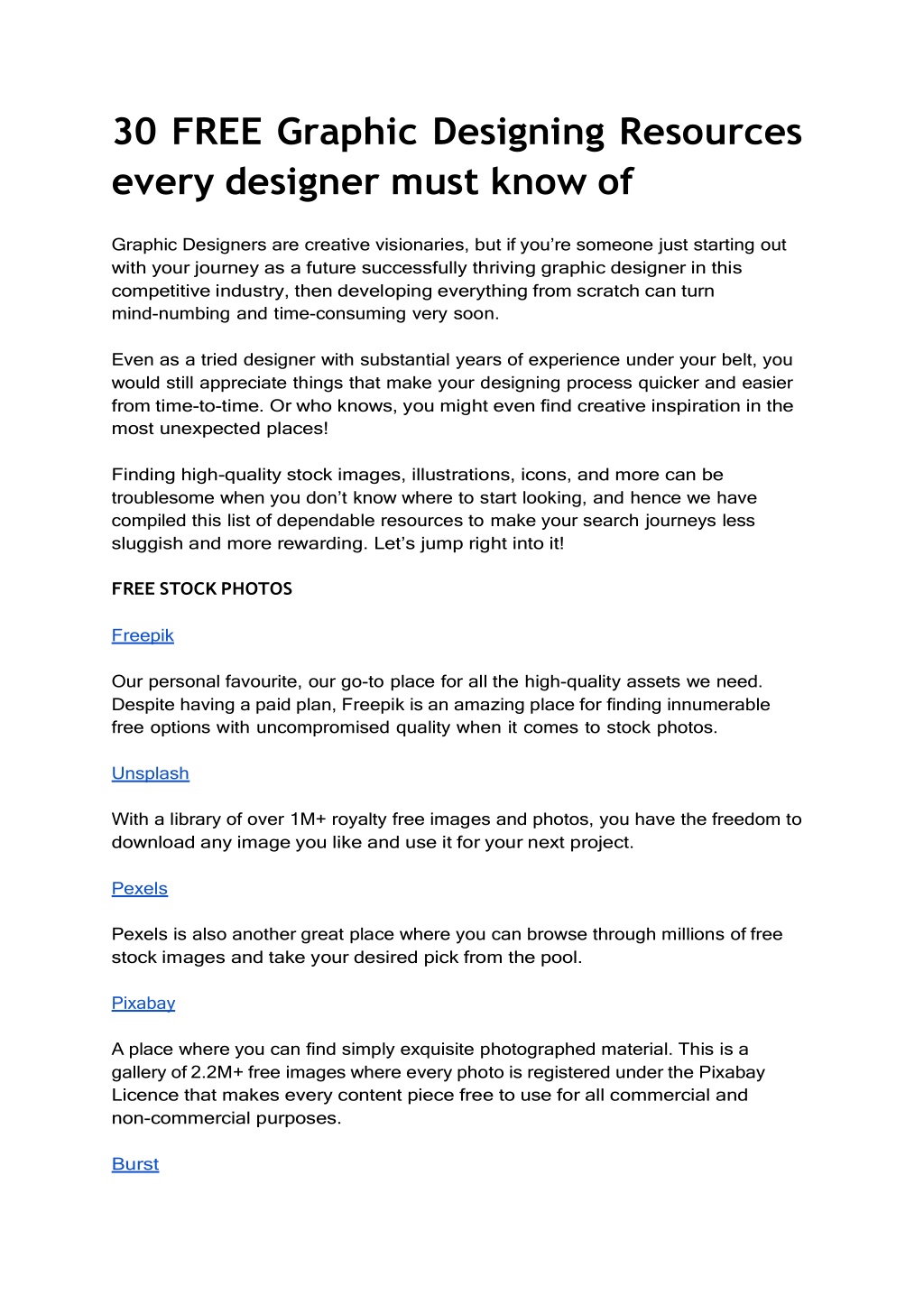 PPT - Graphic Designing Resources every designer must know of (1 ...