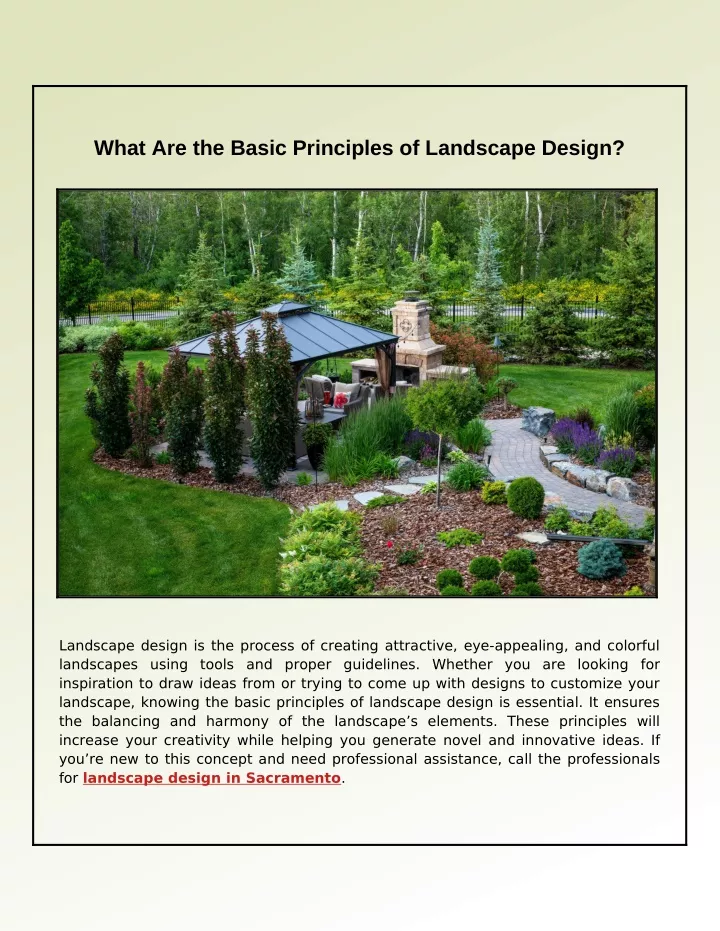 PPT - What Are the Principles in Designing Landscapes? PowerPoint ...