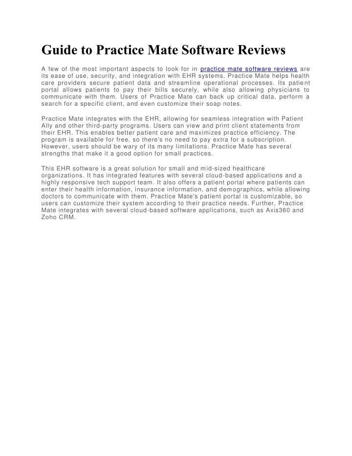 PPT - Guide to Practice Mate Software Reviews PowerPoint Presentation ...