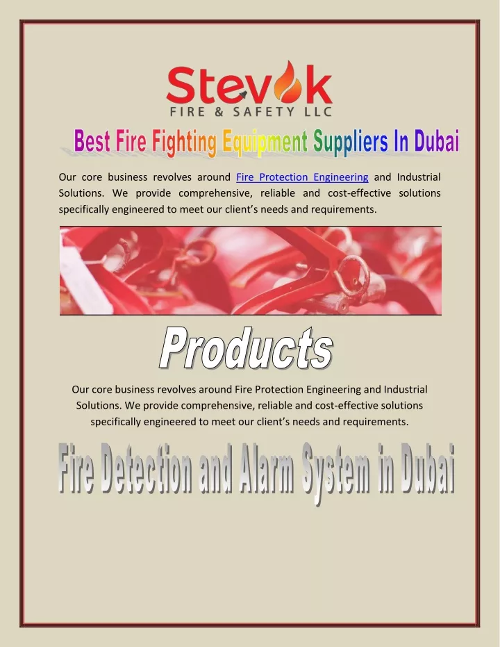 PPT - Best Fire Fighting Equipment Suppliers In Dubai PowerPoint ...